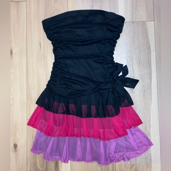 Byer | Dresses | Vintage Y2k Ruffle Strapless Dress | Poshmark